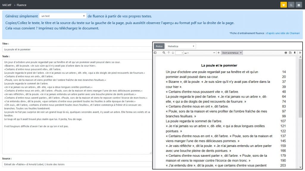 FLUENCE : CRÉER VOS PROPRES TESTS ou fiches d’entraînement | Numérique